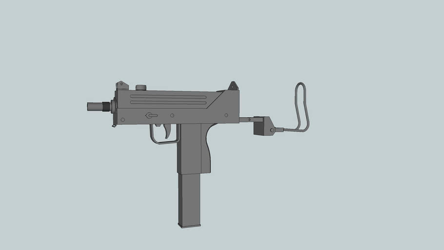 Mac-10 with stock | 3D Warehouse