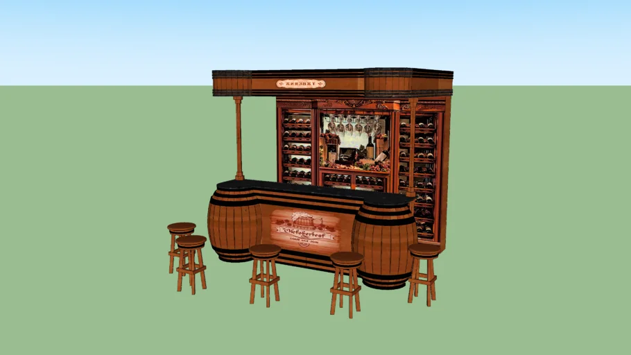 MUEBLE BAR, BARRIL, | 3D Warehouse