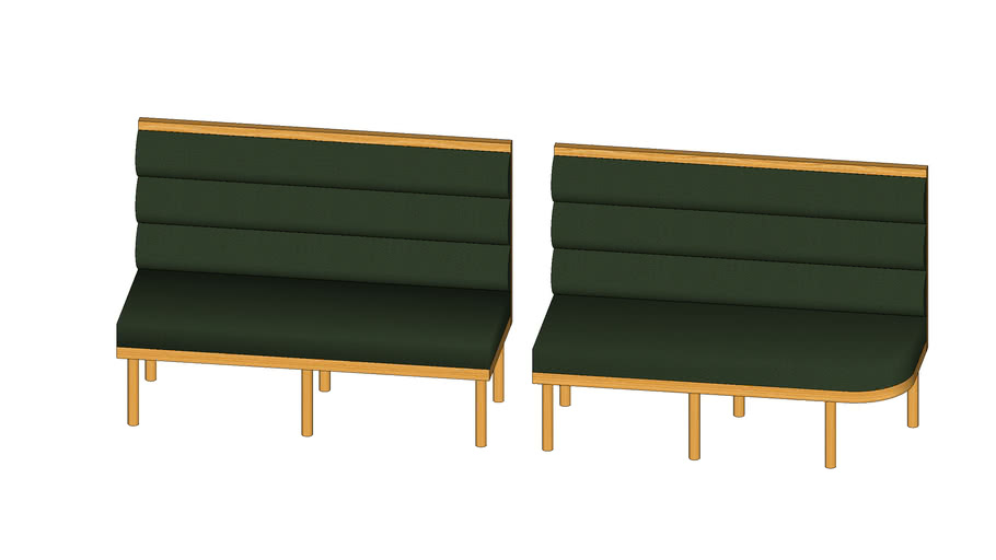 Booth, sofa 3/4 | 3D Warehouse