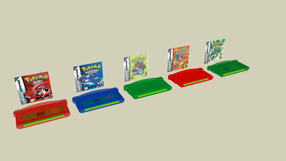 Gameboy Game Pak Series 3 - Pokemon Gen. 3 | 3D Warehouse