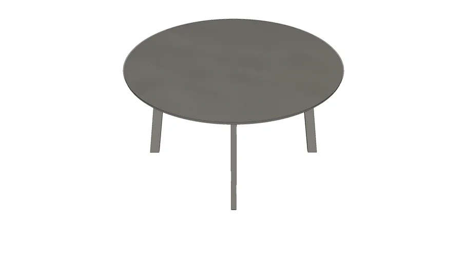 SIFAS KWADRA Table ronde 140 Dalle de verre Gris | 3D Warehouse