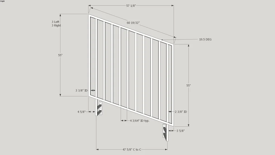 Bleacher hand rails | 3D Warehouse