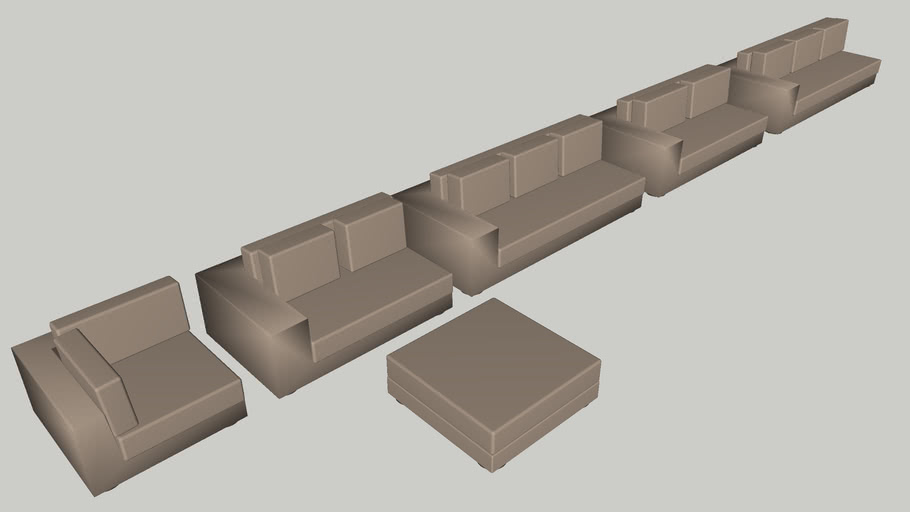 MDF Italia Idea One Modular Sofa | 3D Warehouse