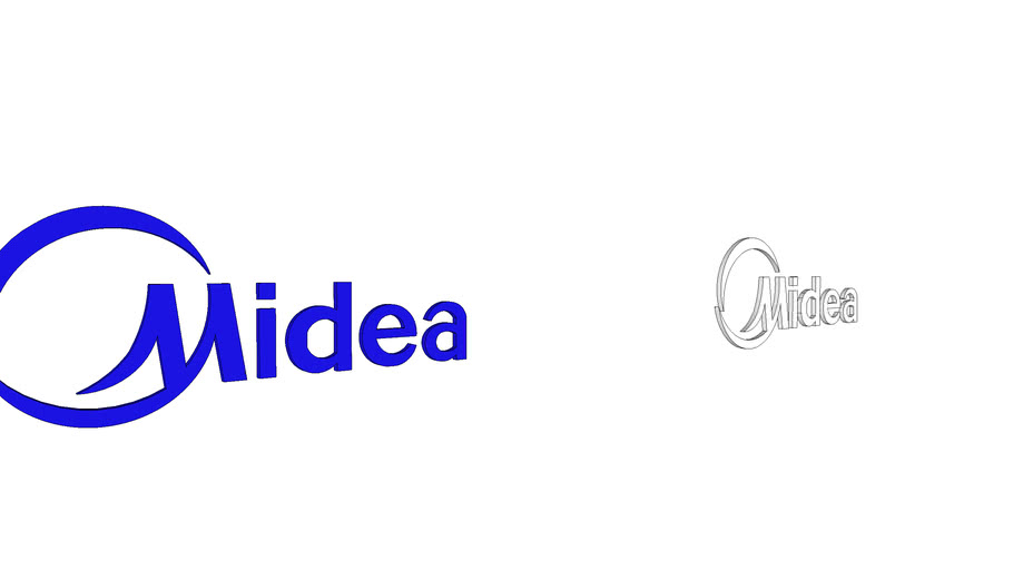 Midea Logo With LED Backlit | 3D Warehouse