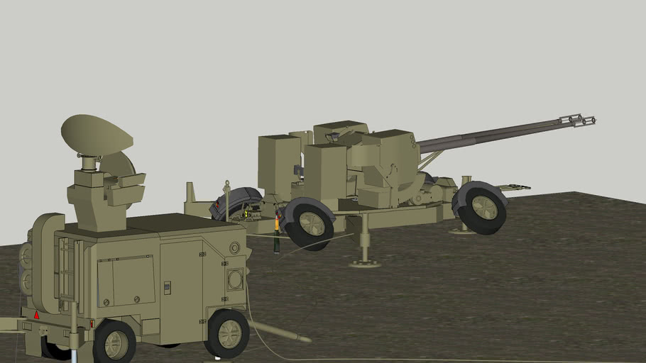 Skyguard Anti-Aircraft Defence System with MSPhysics | 3D Warehouse