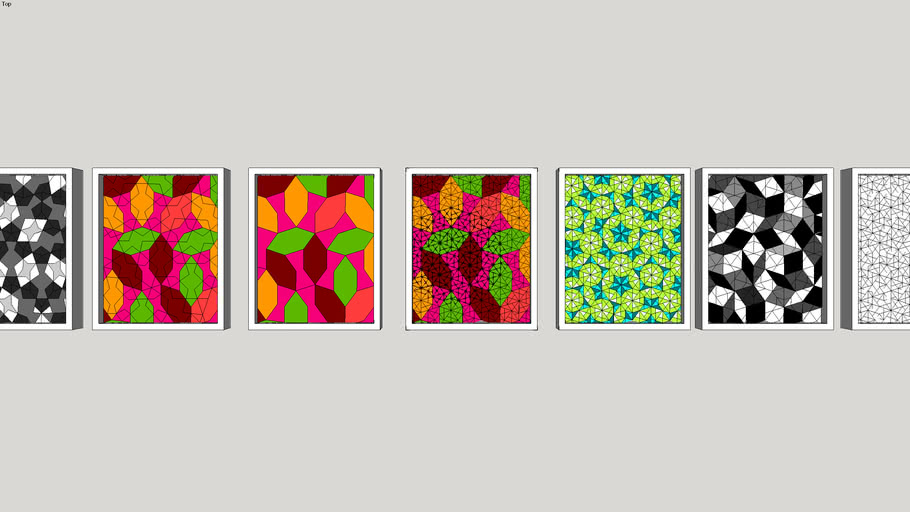 From Girih tiling to Penrose to Rhombus tiling | 3D Warehouse