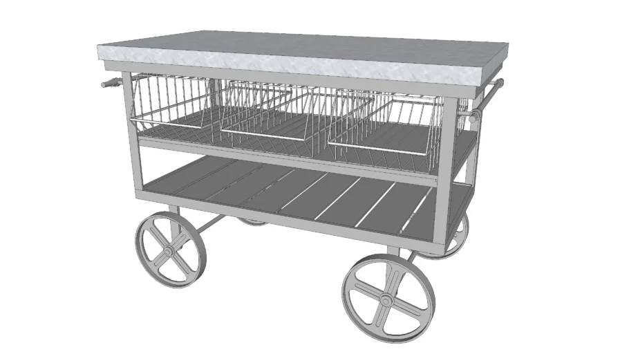 Antique Metal Rolling Table | 3D Warehouse