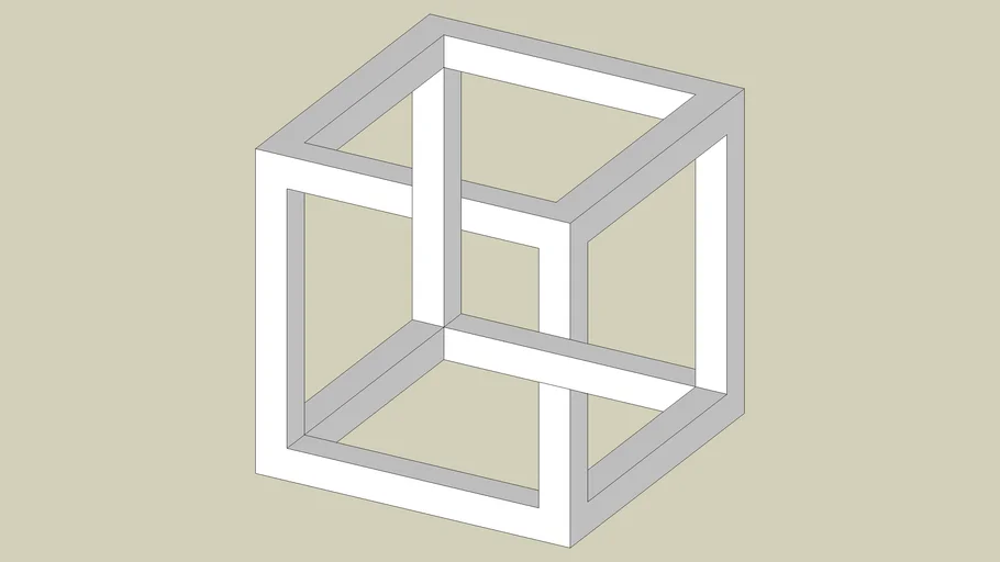 A non perspective illusion cube | 3D Warehouse