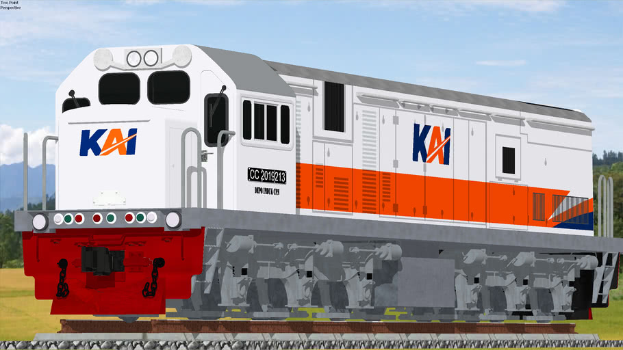 Lokomotif CC 201 92 13 Kaca Oval (GE U18C) | 3D Warehouse