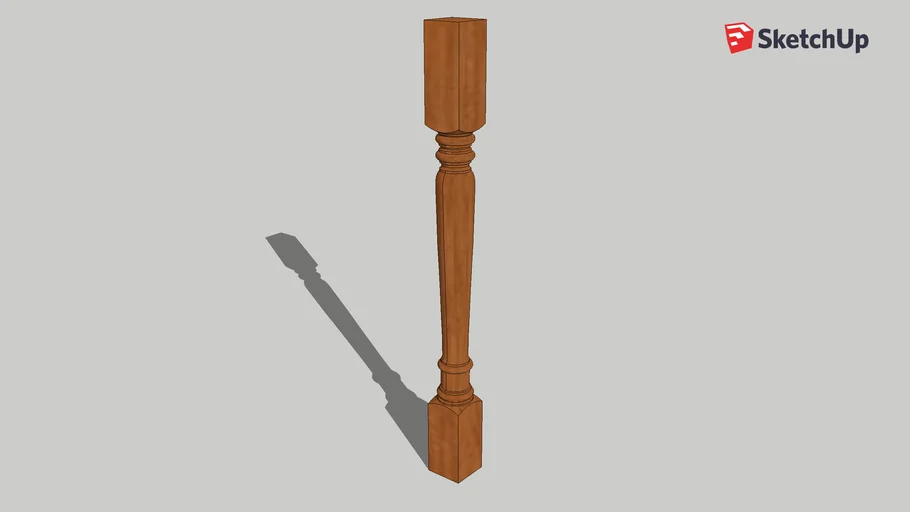 Extended Islander Island Leg (40-1/2' x 3-1/2') | 3D Warehouse