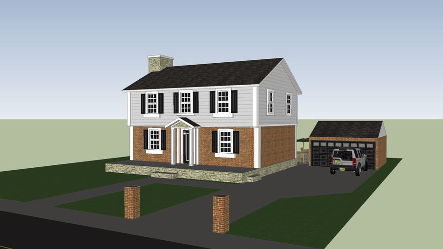 Modern Colonial Style House | 3D Warehouse