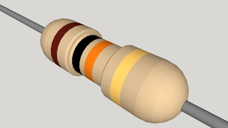 10 Kilo Ohms resistance from Arduino Starter Kit | 3D Warehouse