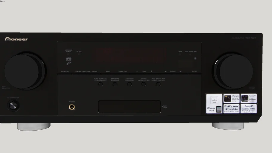 Pioneer VSX-1122 (low Detail) | 3D Warehouse