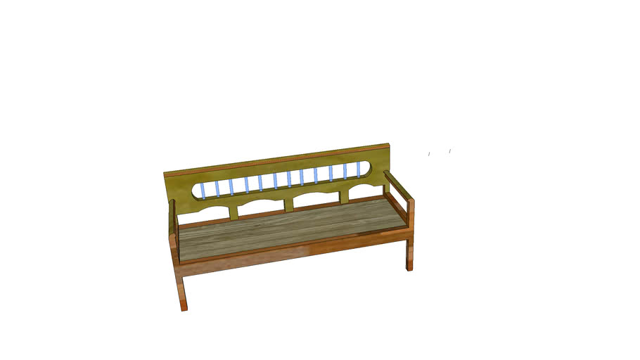 wooden bench | 3D Warehouse