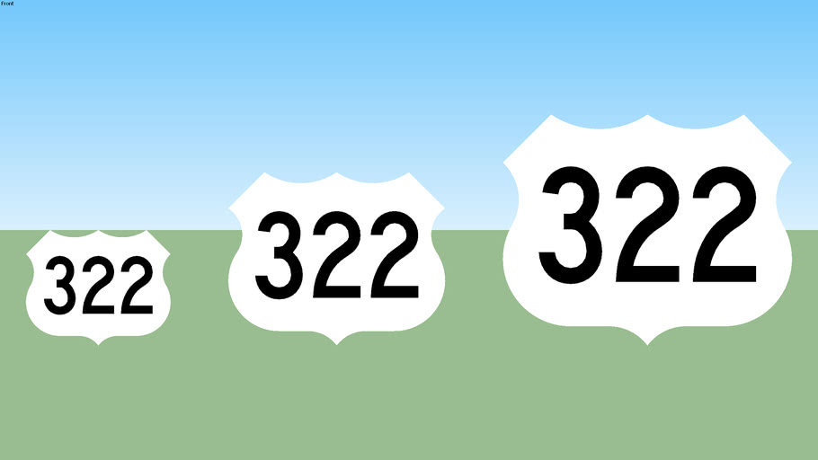 U.S. 322 Sign | 3D Warehouse