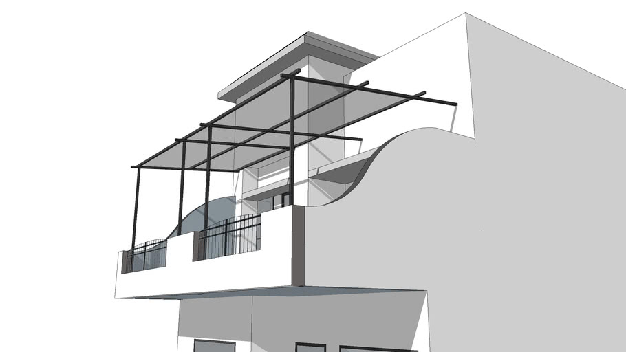 House with Terrace | 3D Warehouse