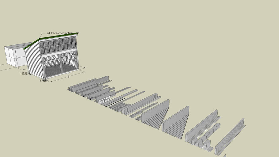 Firewood Shed | 3D Warehouse