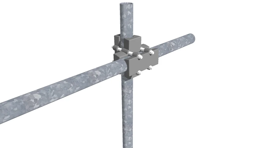 Right angle pipe clamp for an automatic weather station | 3D Warehouse