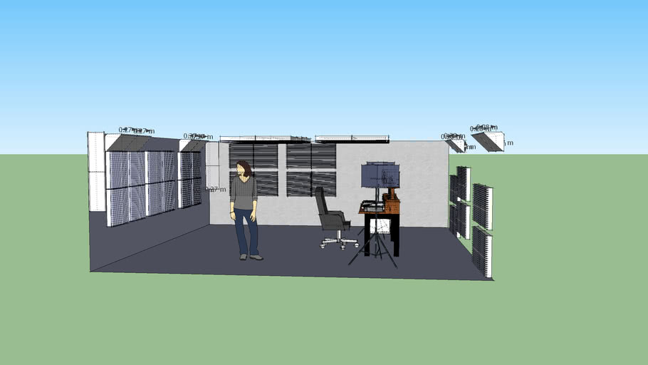 Recording Studio with Universal Acoustics Acoustic Treatment | 3D Warehouse