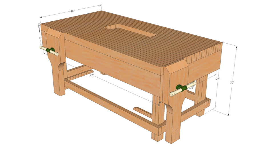 2X4 Workbench | 3D Warehouse