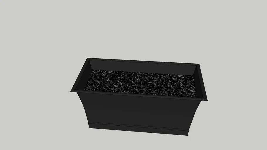 EarthBox plastic drop-in planter box, charcoal color | 3D Warehouse