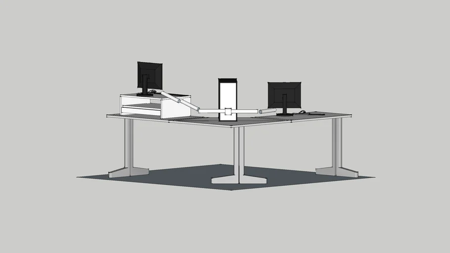 standing desk - splitter switch and cables | 3D Warehouse