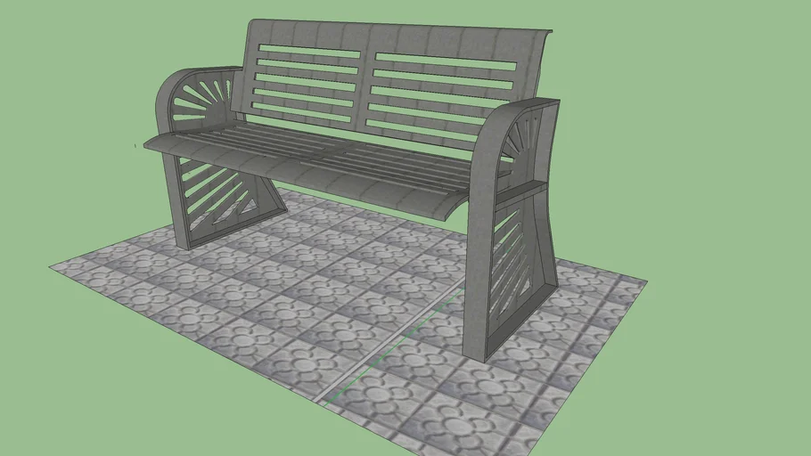 Bench in a roundabout | 3D Warehouse
