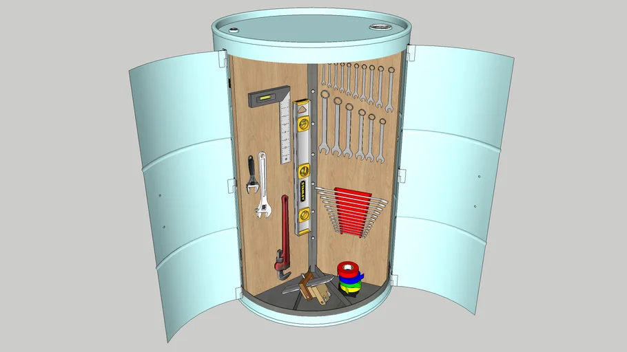 Animated Rotating Toolboard in a 44gal Drum | 3D Warehouse