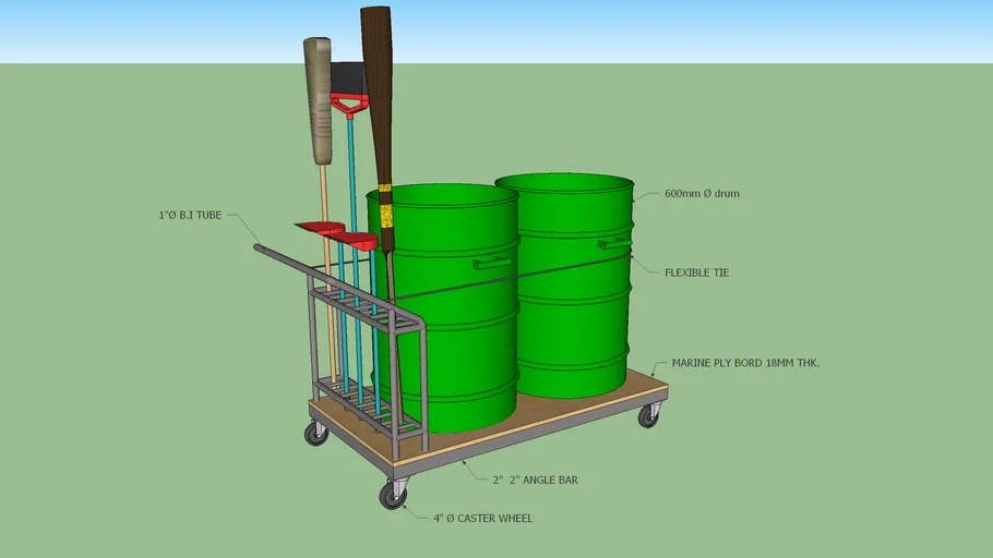 MOBILE SWEEPER CART | 3D Warehouse