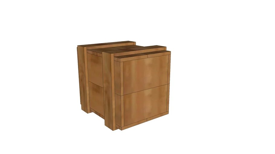 Square Wood-Strap Crate | 3D Warehouse