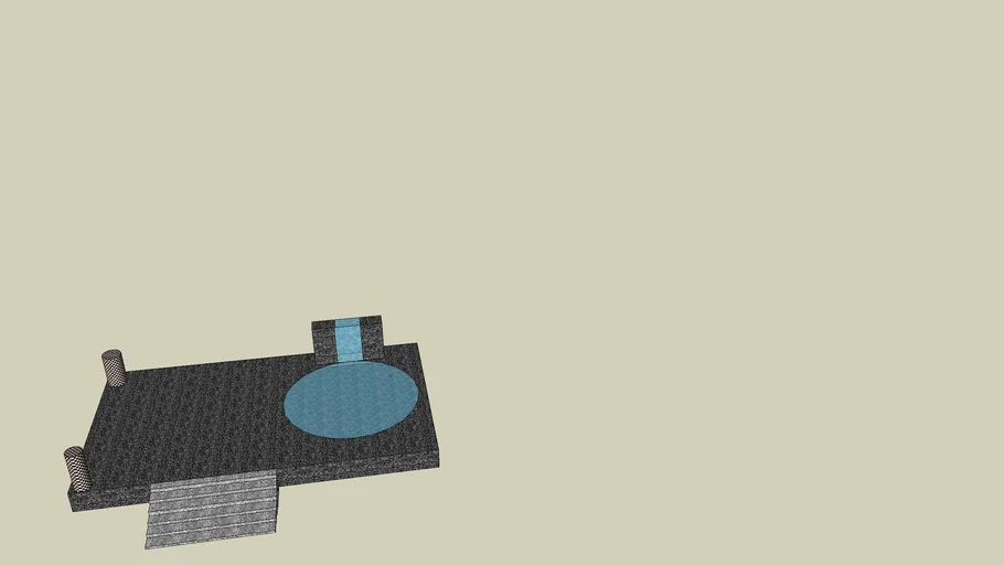 pool with waterfall | 3D Warehouse