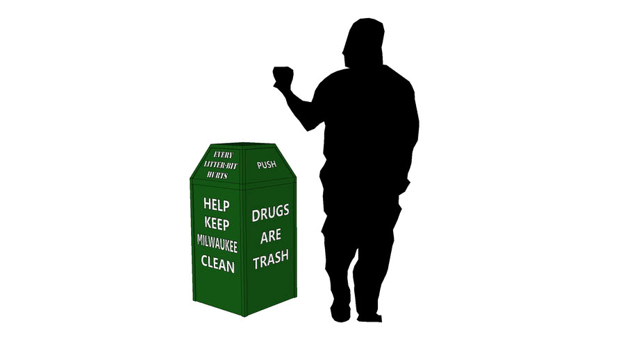 Milwaukee Street Trash Can | 3D Warehouse