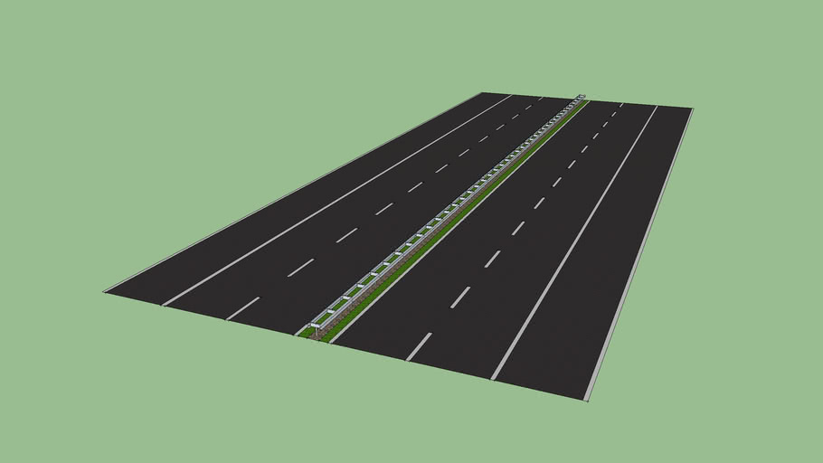 Two Lane Highway Without Vehicles | 3D Warehouse