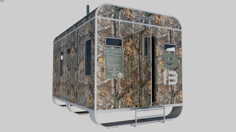 BASE 13 shelter / cabin / hut - REALTREE CAMO | 3D Warehouse