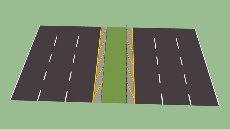 6 lane interstate | 3D Warehouse