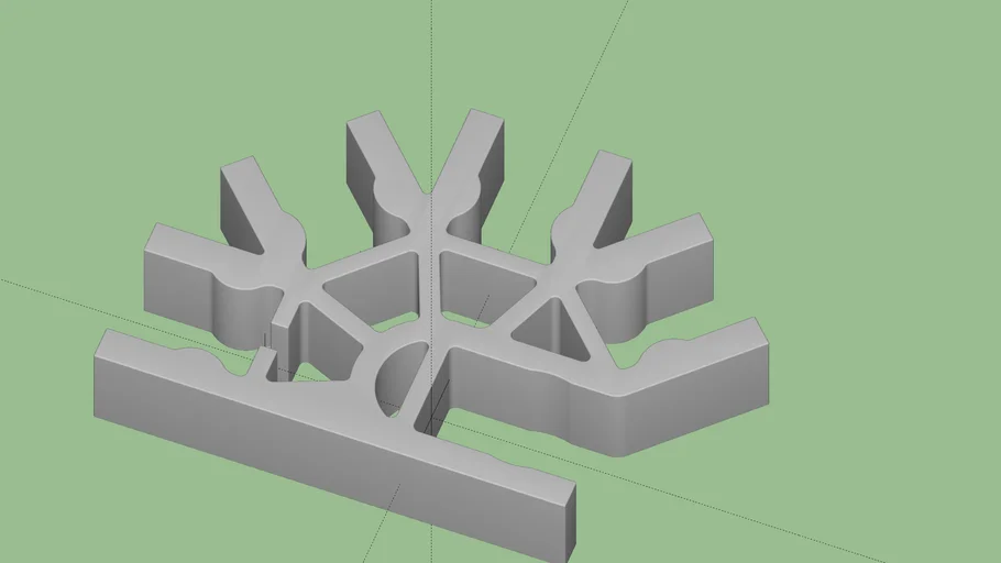 K'NEX Standard 180° Silver Notched Connector | 3D Warehouse