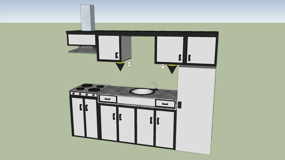 Kitchen Set Minim 3D Warehouse, 54% OFF | www.pinnaxis.com