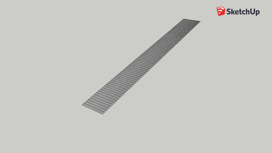 Grating 19W4 1x3/16 bars (24ft) | 3D Warehouse