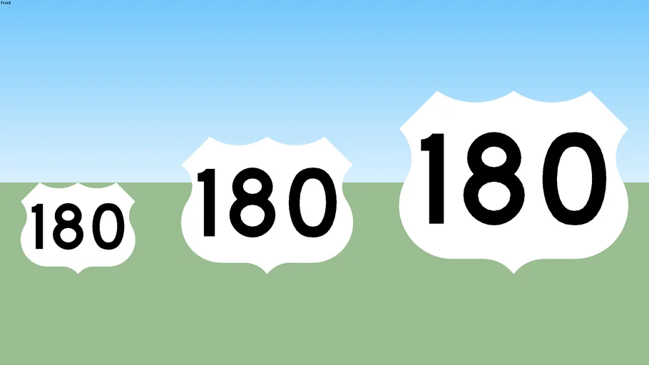 U.S. 180 Sign | 3D Warehouse