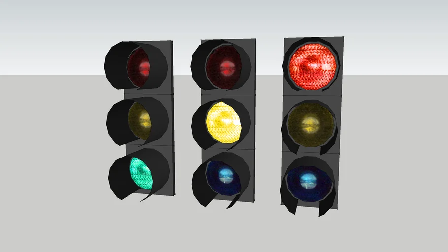 McCain incandescent traffic signals | 3D Warehouse
