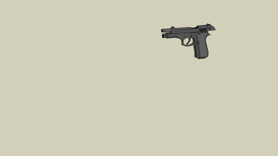 beretta m9 slide back (DOWNLOAD AND LOOK AT DETAIL) | 3D Warehouse