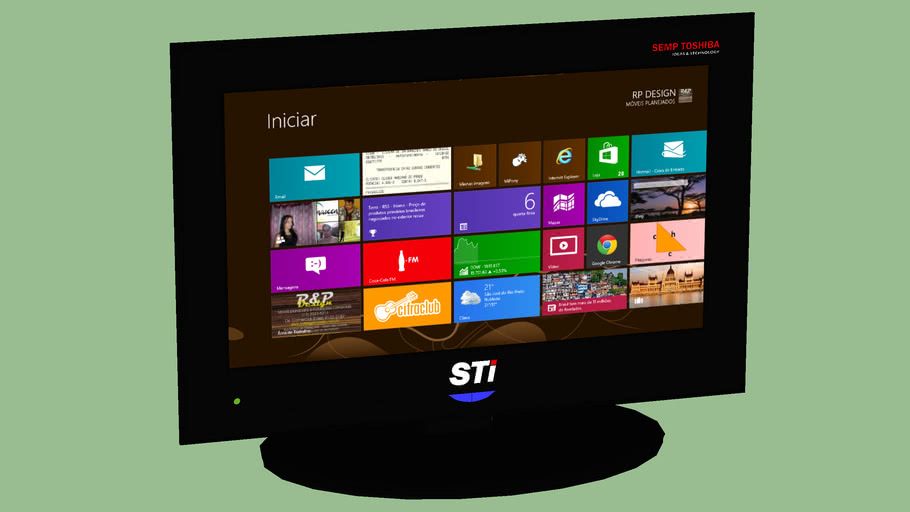 Monitor STI 18,5'' SEMP TOSHIBA | 3D Warehouse