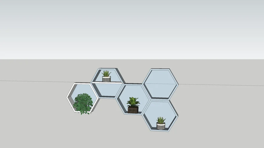 hexagonal wall unit | 3D Warehouse