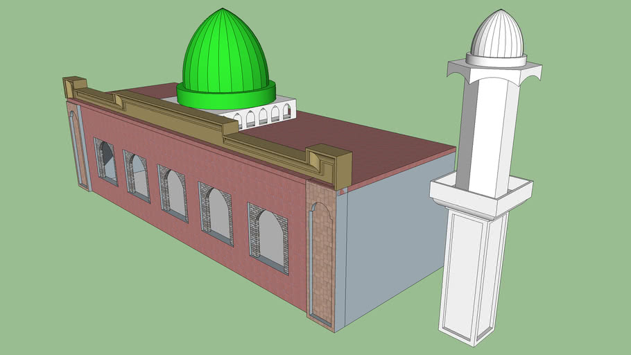 masjid tomb with minar sarkar e madina | 3D Warehouse