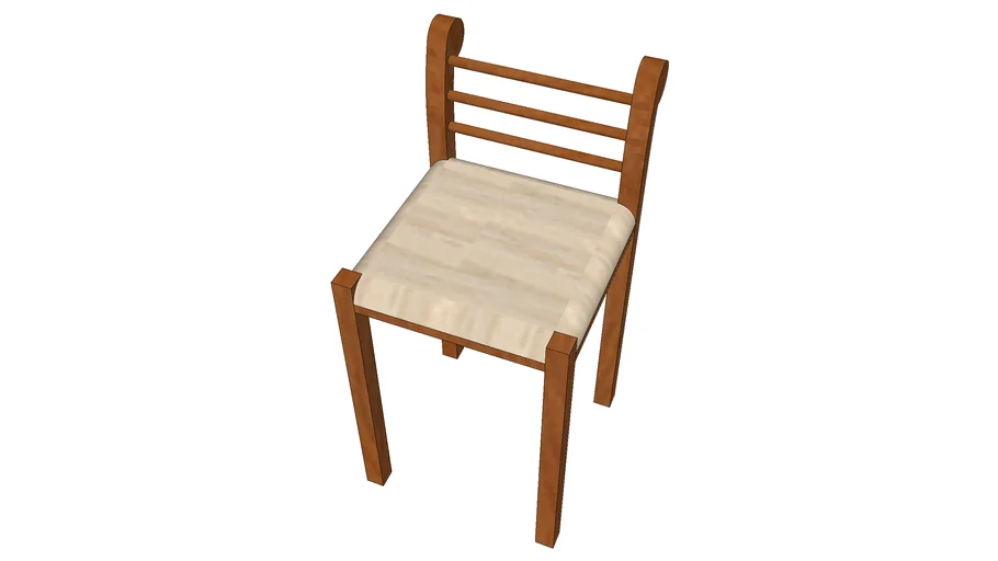 Wood bar stool | 3D Warehouse