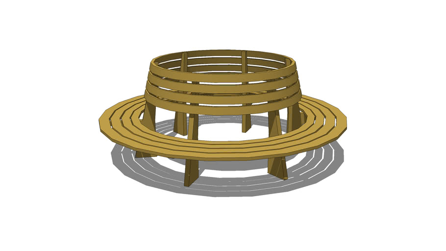 Bench tree full circle | 3D Warehouse