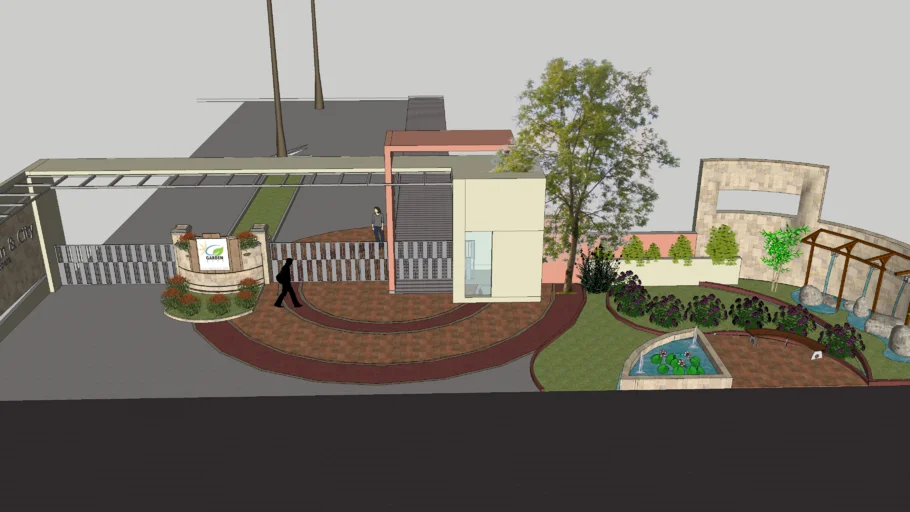 Entry Gate 3d Warehouse Gate 3d Model Buy Download 3dbrute