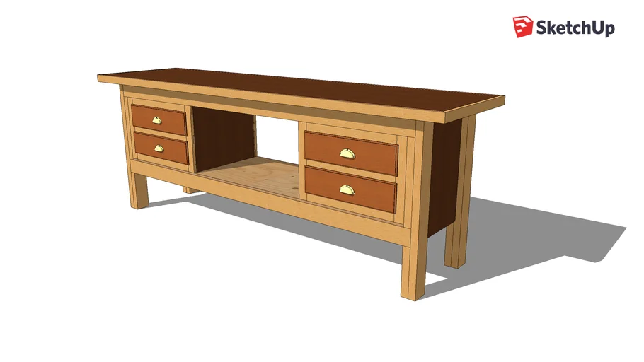 Copy of 4 Drawer 2x4 Workbench | 3D Warehouse