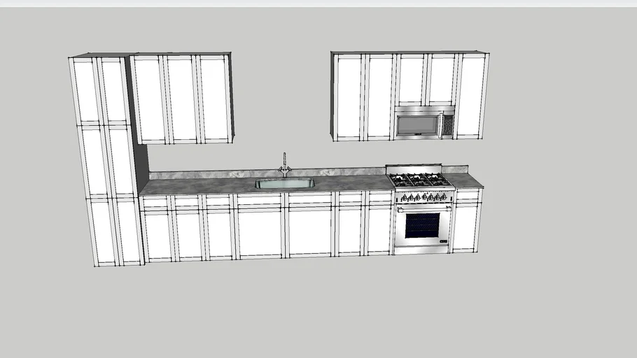White Shaker Kitchen | 3D Warehouse