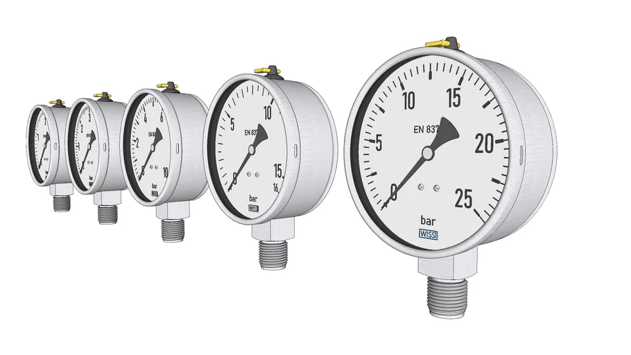 Manometer / Pressure gauge without glycerin | 3D Warehouse
